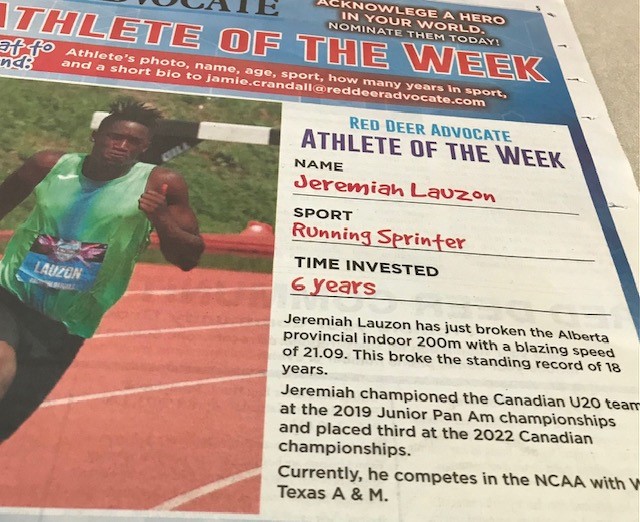 Jeremiah Lauzon Athlete of the Week – Alberta Speed School